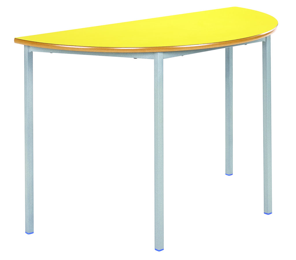 Fully Welded Semi-Circular Tables - Rounded MDF Edge